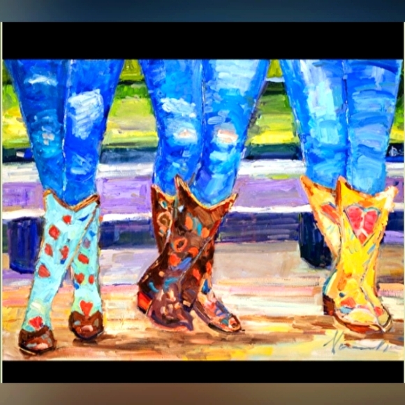 Dawn Normali | Art | Waiting On A Ride Oil Painting Print | Poshmark